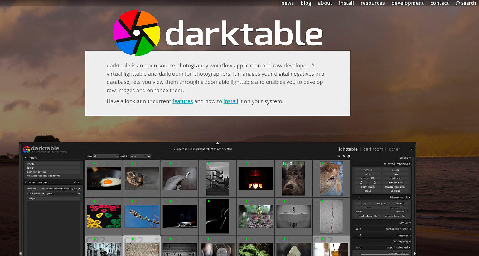 Darktable: un Programa Gratuito de Revelado RAW muy Interesante