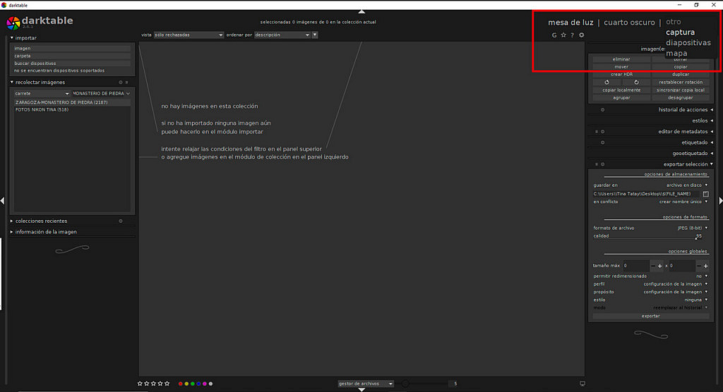 Darktable: un Programa Gratuito de Revelado RAW muy Interesante
