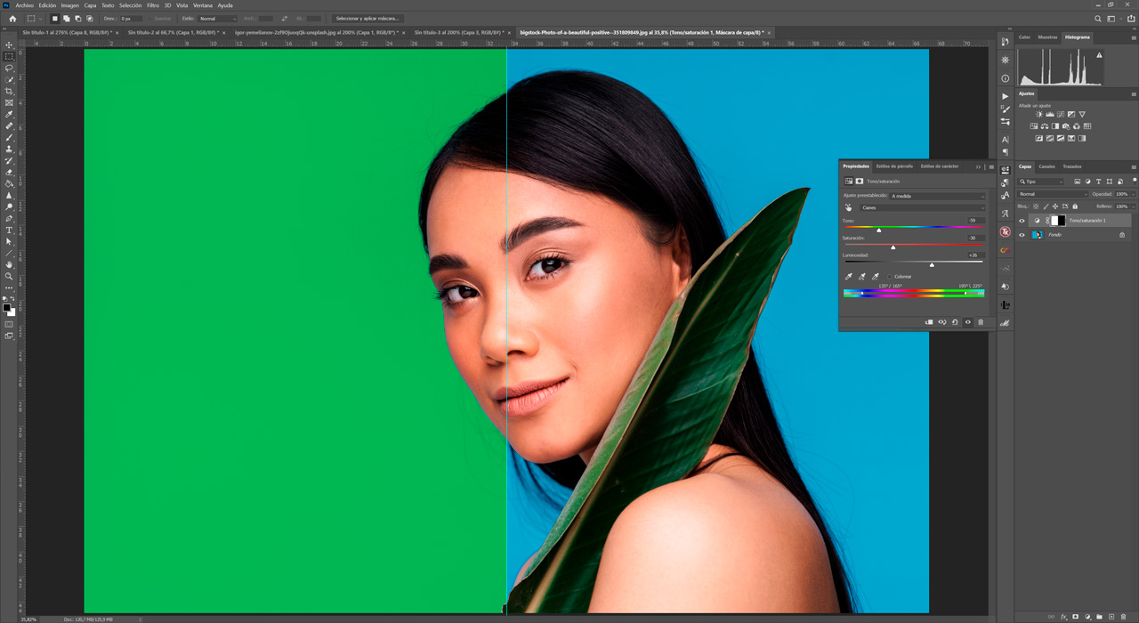 Ajuste Tono/Saturación: Jugando con los Colores en Photoshop
